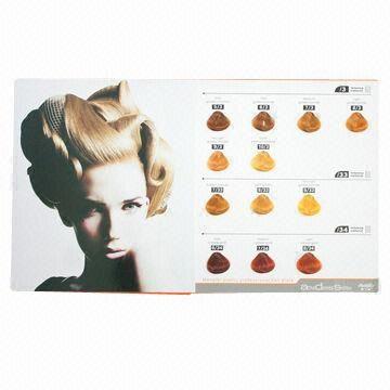 Synthetic Fiber Hair Color Chart For Dye, With Looped Swatch And 4 ...