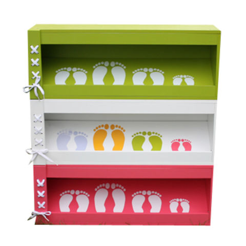 China Wooden kids shoe rack, stackable, EN 71 certified on Global Sources