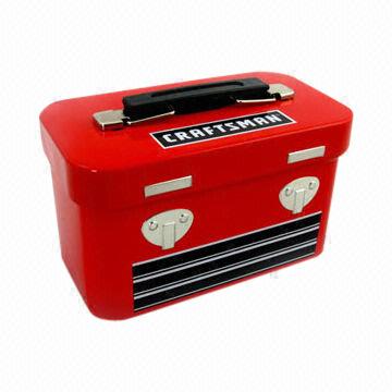 Rectangular Metal Toolbox With Handle And Hinge, Measuring 108 X 57 X ...