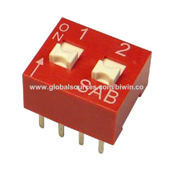 Buy Wholesale Taiwan Box Type Dip Switch, 2pst, Available In Red/blue ...