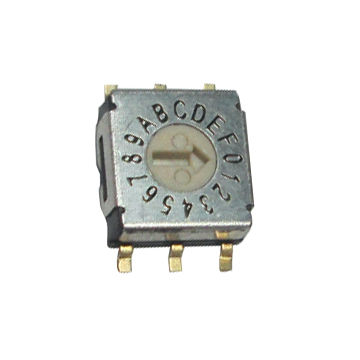 7 x 7mm Rotary Coded Switch, 3+3 Pins, 8/10/16pos, Thru-hole/SMD/Right ...