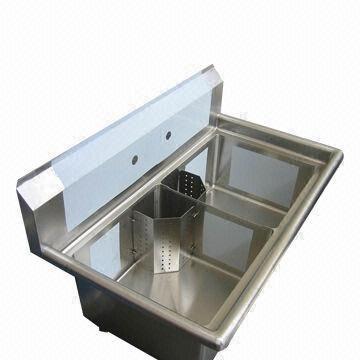 Stainless Steel Commercial Sink with Adjustable ABS Bullet Feet ...