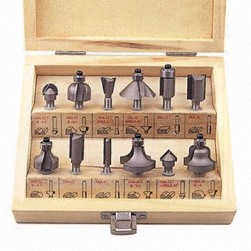 12-piece Router Bit Set, Made of Carbon Steel Body and Carbide Tip ...
