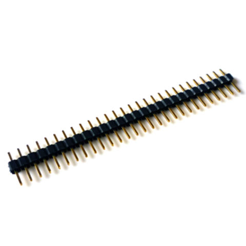Pin Header, 2.54, H1.5, with Single Row, Straight/Gold Flash/PBT, Pin ...