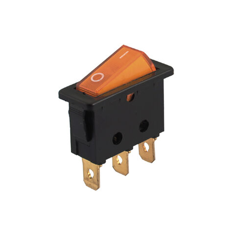 3P Illuminated Rocker Switch, SPST, On-off, 250V 10A, RoHS Directive ...