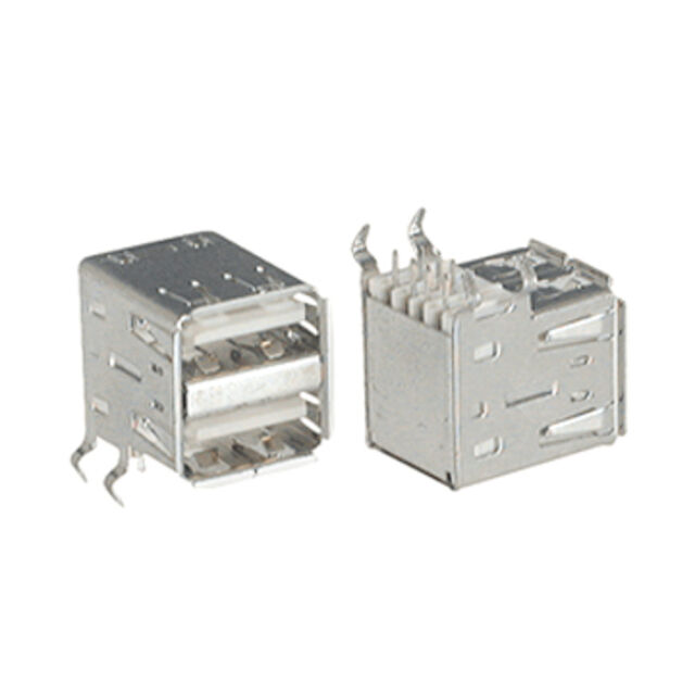 USB A type connector, dual socket right angle, RoHS Directive-compliant ...