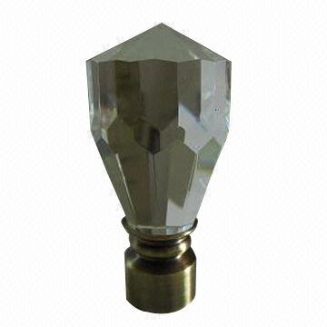 Buy Wholesale China Curtain Rod Finial, Made Of Crystal And Aluminum ...