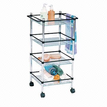 Bulk Buy Taiwan Wholesale 4-tier Rack Cart, Slim 4-wheel Design from ...