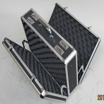 New Double Sided Handgun Pistol Deluxe Aluminum Gun Case/w 4 ...