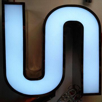 Buy Wholesale China Custom Stainless Steel Led Front Lit Signs ...