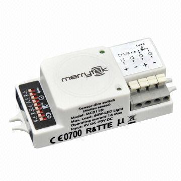 5.8GHz/9 to 70V DC Motion Sensor Lighting Control Switch, 400W ...
