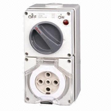 Buy Wholesale China Triple Phase 5 Round Pins Switched Socket Outlet ...