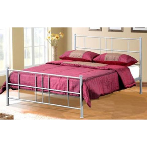 Buy Wholesale China Simple Silver Design Metal Bed Frames & Metal Bed ...
