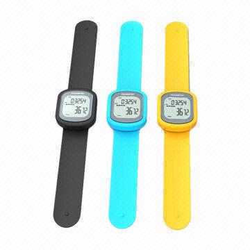Buy Wholesale China Newest Design Slap Band Silicone Pedometer With Lcd ...