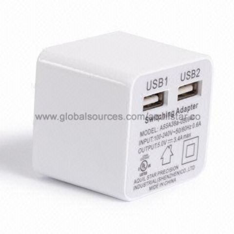 Buy Wholesale China Mini 17w Dual-usb Adapter With 90 To 264v Ac Input ...