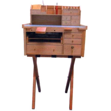 Wooden tool table for various tools display, available in different ...
