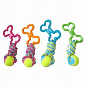 Buy Wholesale China Tpr Bone, Made Of Cotton Rope, With Tennis Ball ...