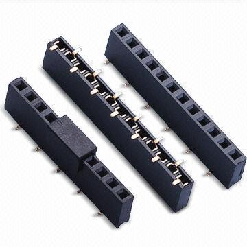 Buy Wholesale China Au-plating Single Row Female Headers With Cap And 1 ...