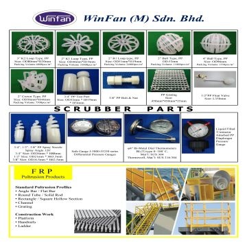 Scrubber Parts - PP Packing, PP Spray Nozzle, PP Grating, Differential ...