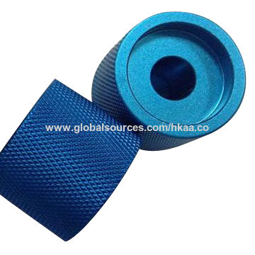 Anodized cnc machine turning aluminum knurled shift control knob, round ...