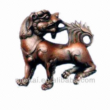 Antique Finishing Tibetan Snow Lion Sculpture | Global Sources