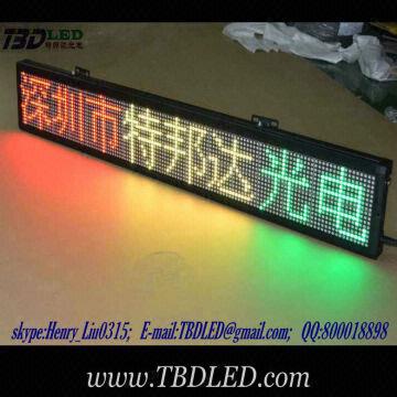 Buy Wholesale China P7.62 Mm 16*128 Pixels Tri-colour Led Moving Sign ...