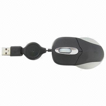Buy Wholesale China Laptop Mini Optical Mouse With Retractable Cable ...
