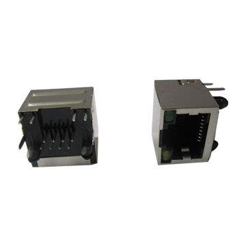 Buy Wholesale China 2 X 1 Port Stacked Rj45 Connectors With Transformer ...
