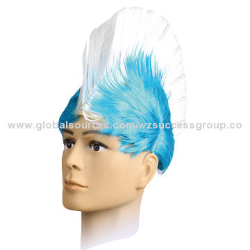 China Fans wig, made of polyester/sponge/synthetic fiber, customized ...