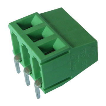 Angled Pin PCB Terminal Block, Vertical Cable Entry, 12-30AWG Wire ...