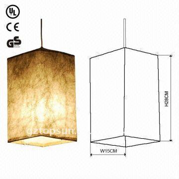 Buy Wholesale China H27cm Cube Shape Hemp Paper Ceiling Lamp & H27cm ...