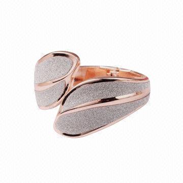 Buy Wholesale China Elegant Grind Modish Leaf Open Handcuff Bangles For Women & Elegant Grind ...