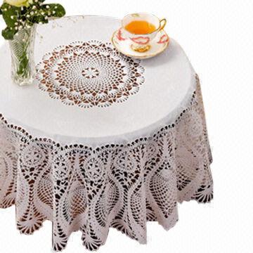 Buy Wholesale Taiwan Vinyl Embossed Lace Tablecloth, 100% Pvc, Eco ...