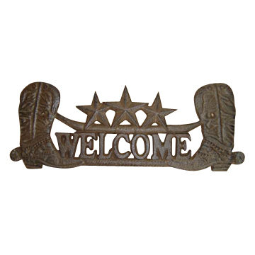 Buy Wholesale China Cast Iron Welcome Sign & Welcome Sign | Global Sources