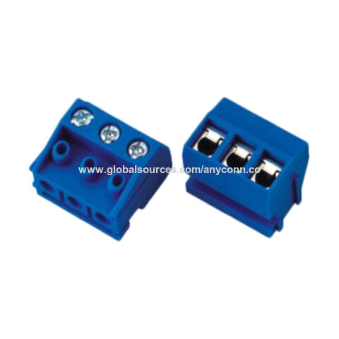 Buy Wholesale China 3-pole Pcb Terminal Blocks, Blue Color, Ph5.08mm ...