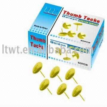 Office Stationery Copper Plated Thumb Tack - Wholesale China Office ...