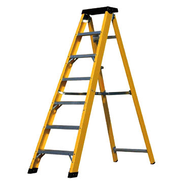 Non-conductive Fiberglass Step Ladder, Steel Rivet, Backup Plates EN ...