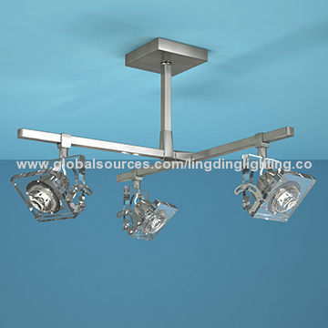 Led Ceiling Spotlight, 3 X 5w Cob, Square Canopy With Straight Bar ...