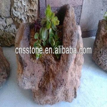 Buy Wholesale China Natural Red Lava Stone Planter & Natural Red Lava ...