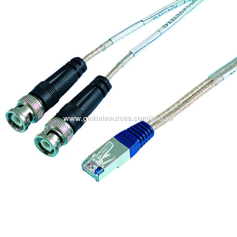 China RJ45 to 2 x BNC/RJ45 to BNC Cables with RoHS Mark on Global Sources