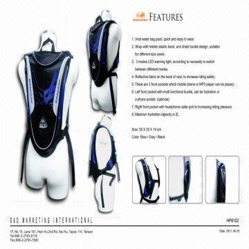 Buy Wholesale Taiwan Hydration Bike Backpack With Led Safety Light ...