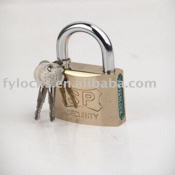 Buy Wholesale China Titanium Plated Iron Padlock With Cross Key ...