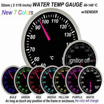Buy Wholesale Taiwan Water Temp. Gauge 7 Color (auto Meter, Auto Part ...