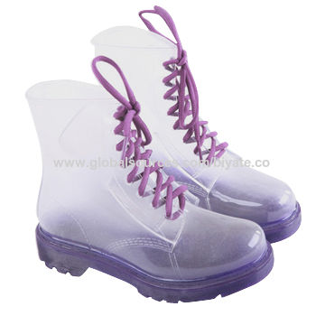Plastic Rain Boots/Gum boots, Made of PVC Upper/Out-sole, Cotton + EVA ...