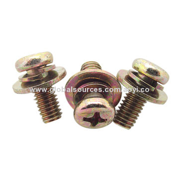 Pan Head Phillips Sems Screw With Color-zinc, Pan Head Phillips Sems ...