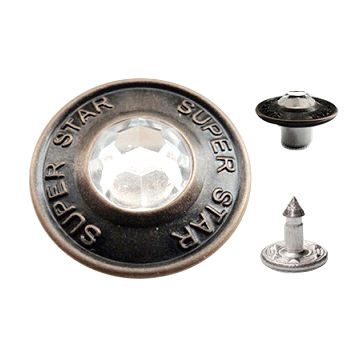 Buy Wholesale China 17mm/27l Rhinestone Shank Button & Shank Button at ...