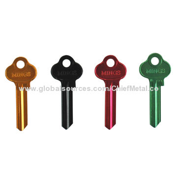 Buy Wholesale China Aluminum Key Blank With Various Colors For Locks ...