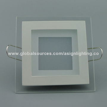Square Glass Led Panel Light W/12w, 85-265v Ac/luminous Flux 1080 ...