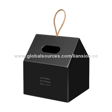 Buy Wholesale China House-shaped Tissue Cover Box, Black Color, Matte ...