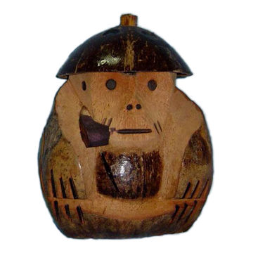 Buy Philippines Wholesale Coin Bank Sculpted From Coconut With Monkey ...